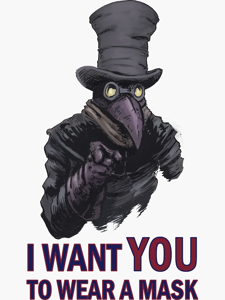 "Plague Doctor Uncle Sam" Sticker for Sale by CarlosCD | Redbubble
