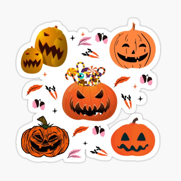 "Halloween pumpkin " Sticker by sabbir8215 | Redbubble