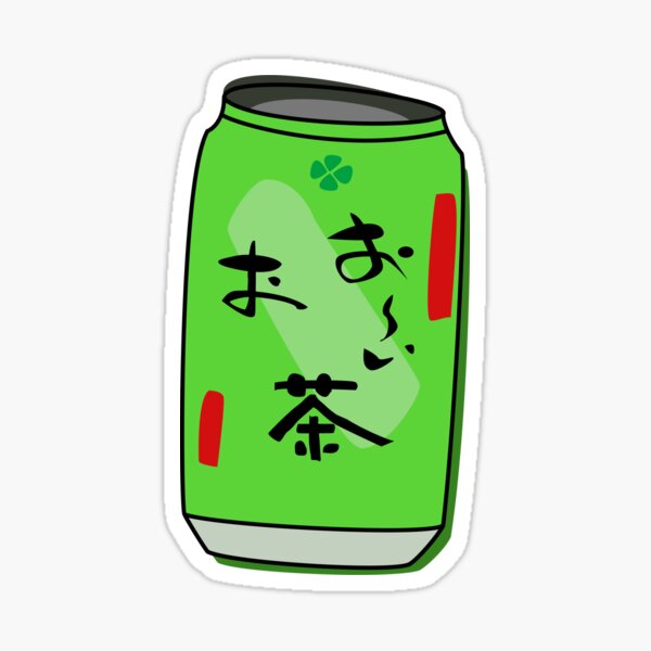 "green tea can" Sticker by mnyu | Redbubble