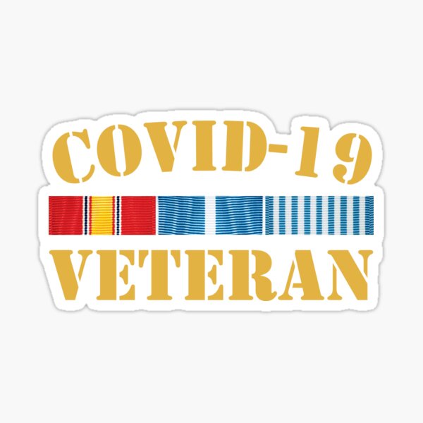 "Covid-19 Veteran - Korean War Ribbons Design - Army Green" Sticker by ...