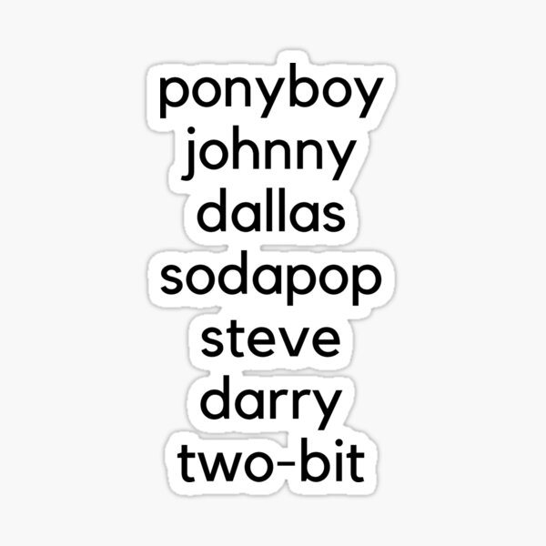 "The Outsiders Greaser Gang " Sticker by artbyshireen | Redbubble