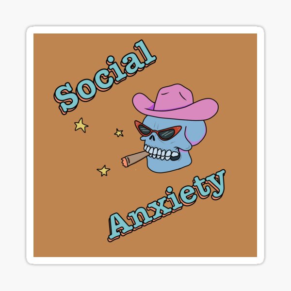 "Social Anxiety" Sticker for Sale by jjsoleimani | Redbubble