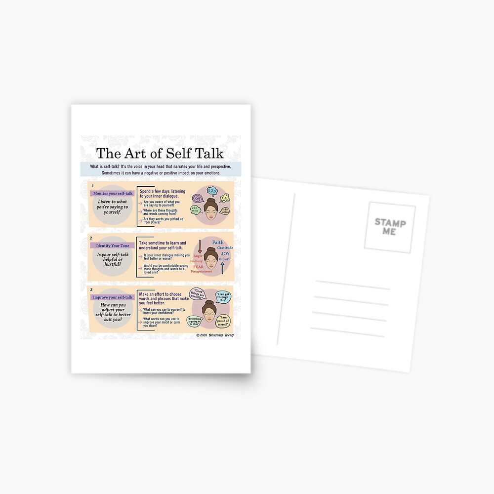 "Self Talk - Coping Skills Poster - Self Care Poster" Sticker for Sale ...