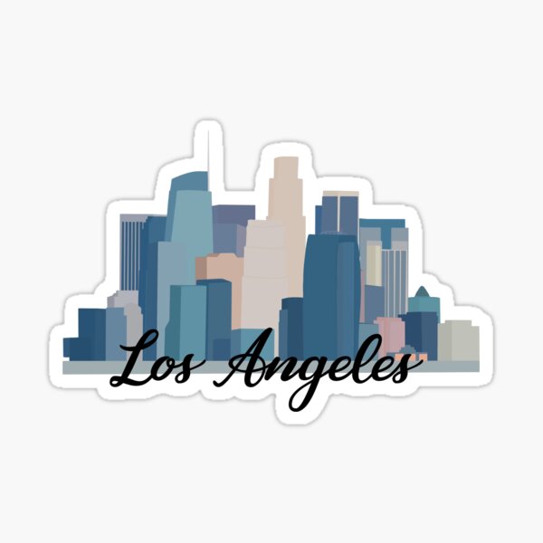 "Los Angeles skyline" Sticker by molliehitt | Redbubble