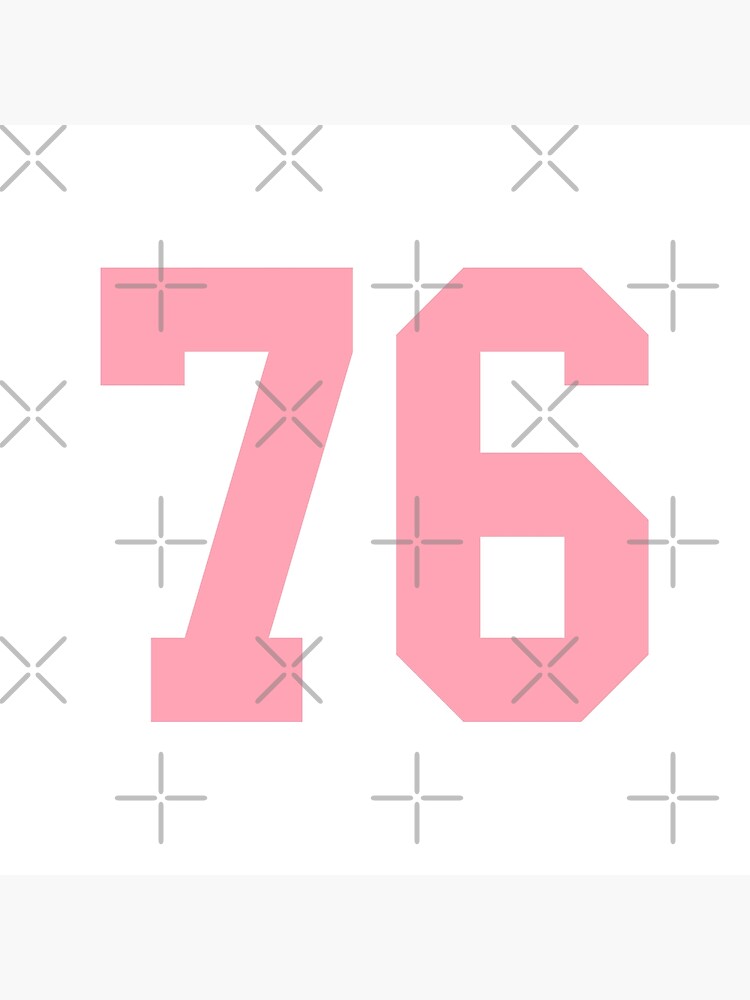 Lámina fotográfica «76 número setenta y seis camiseta para niñas» de ...