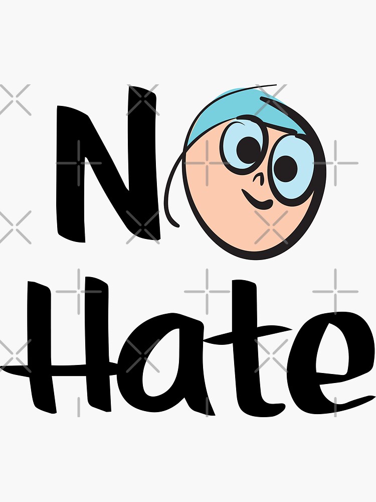 "No Hate Cute Kawaii Girl Kid Art Unity" Sticker by ProjectX23 | Redbubble