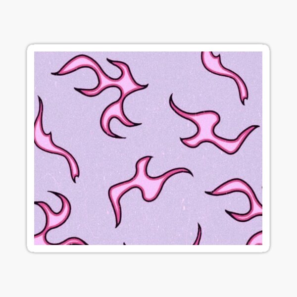 "Purple flame pattern " Sticker for Sale by honeystickersz | Redbubble