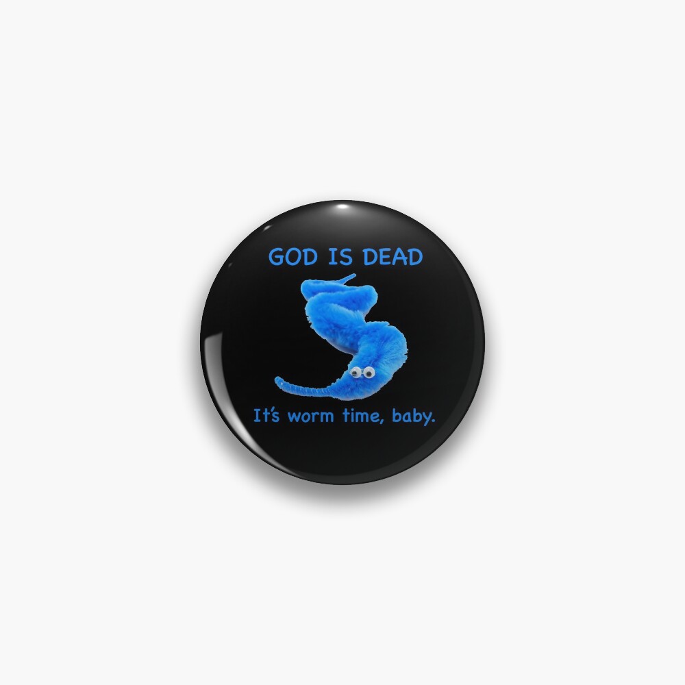 God is dead” worm on a string. " Sticker for Sale by Tall-yall | Redbubble