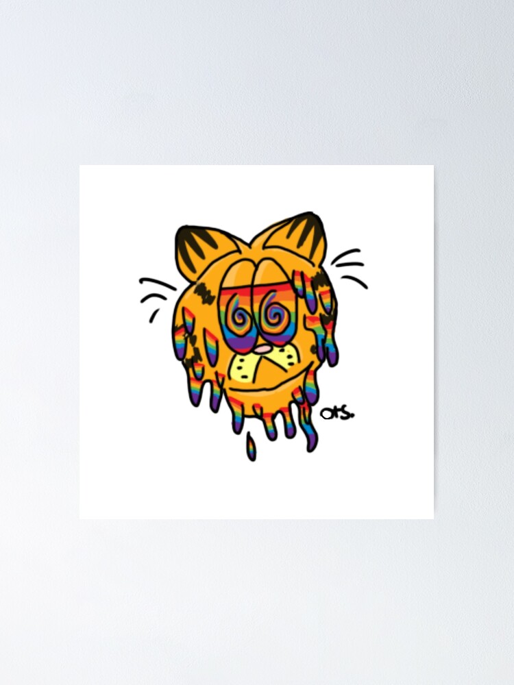 "Trippy Garfield" Poster for Sale by Olivertreesimp | Redbubble
