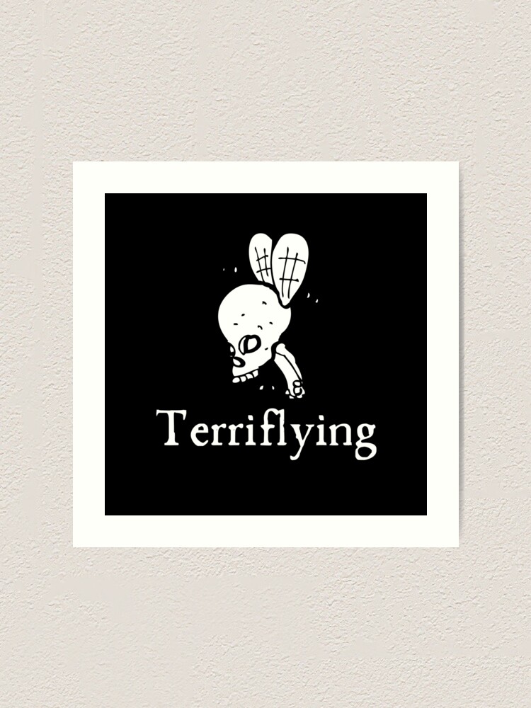 "Terriflying - Flying Skull - Halloween Humour" Art Print for Sale by ...