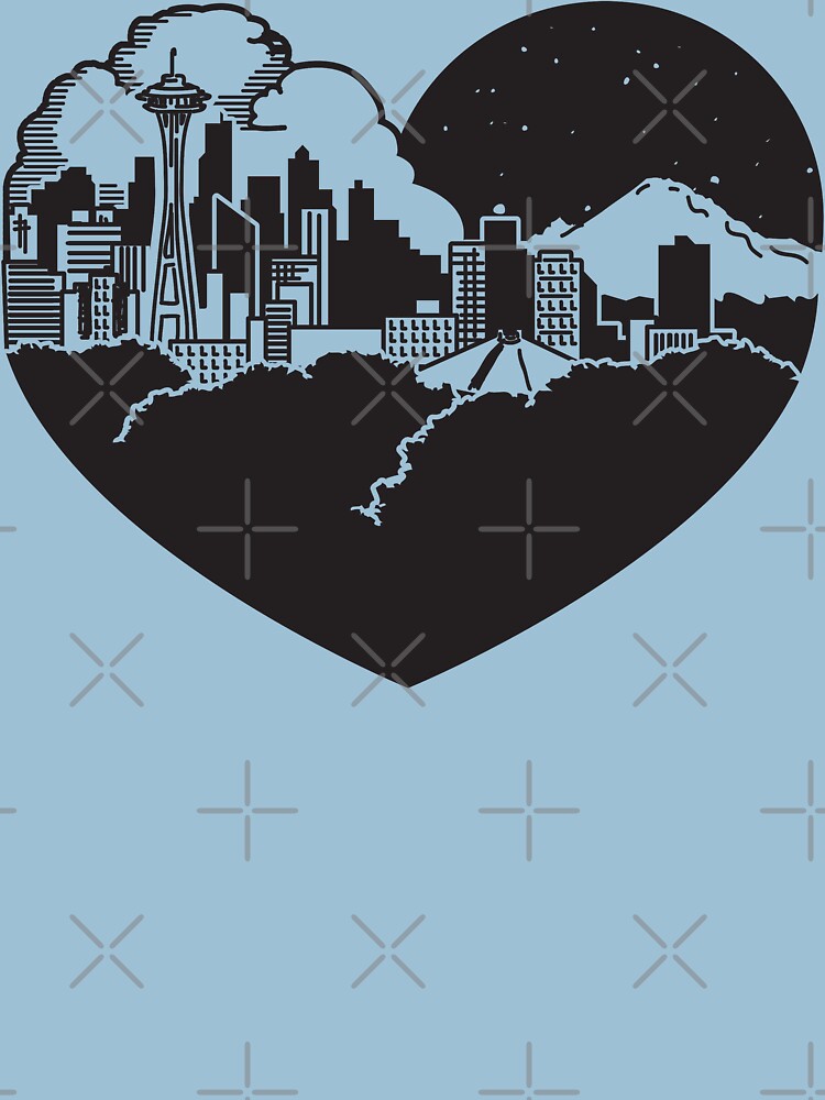 "I Love Seattle" T-shirt for Sale by mynameisash | Redbubble | love t ...