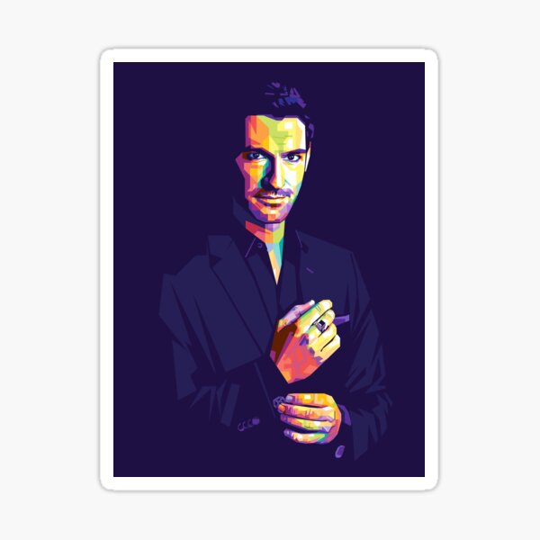 "Lucifer Morningstar" Sticker by mztgr7 | Redbubble
