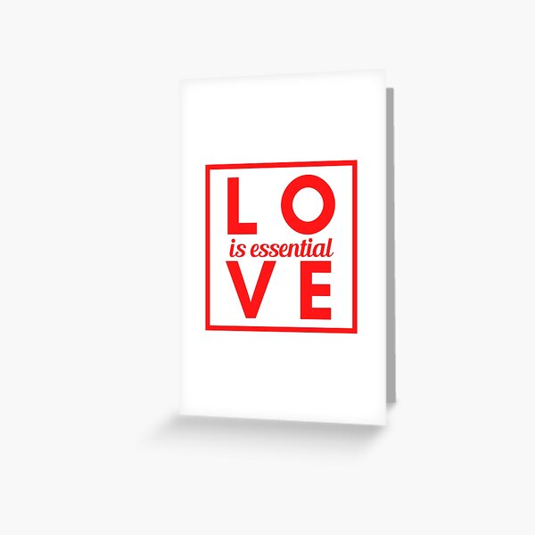 "Love is Essential/ Love is not Tourism campaign (box design)" Greeting ...