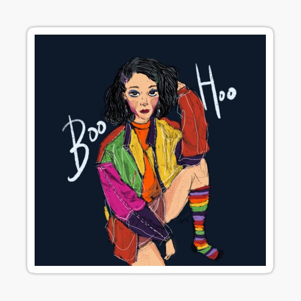 "Boo Hoo" Sticker for Sale by VanillaMayday | Redbubble