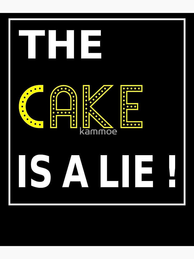 The Cake Is A Lie Portal Premium Matte Vertical Poster sold by Gustavo ...