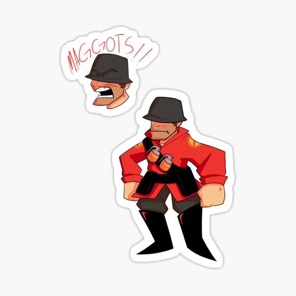 "Red Team Soldier Tf2" Sticker for Sale by GloomyBloomy | Redbubble