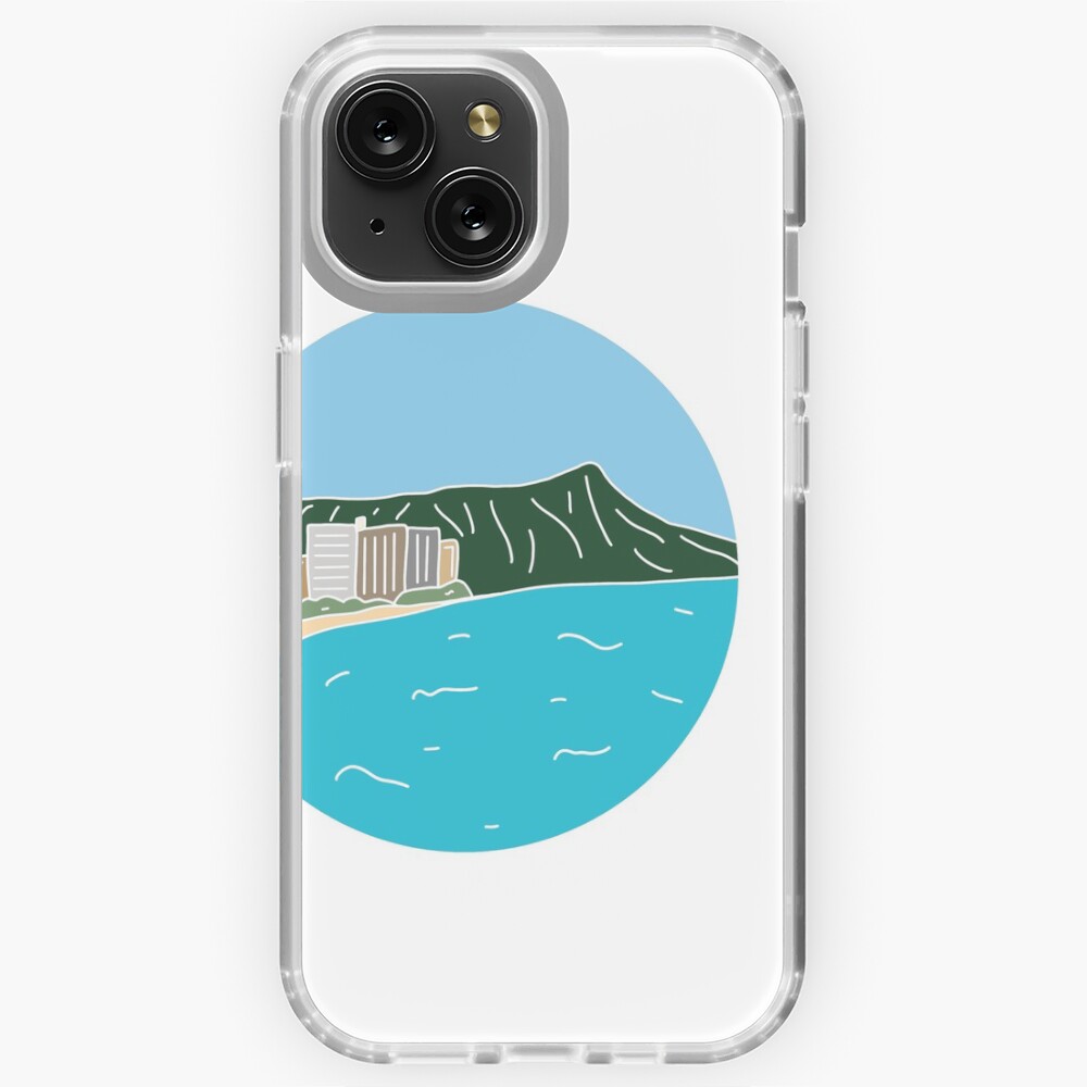 "Waikiki Beach & Diamond Head Sticker" Sticker for Sale by karaakemi ...