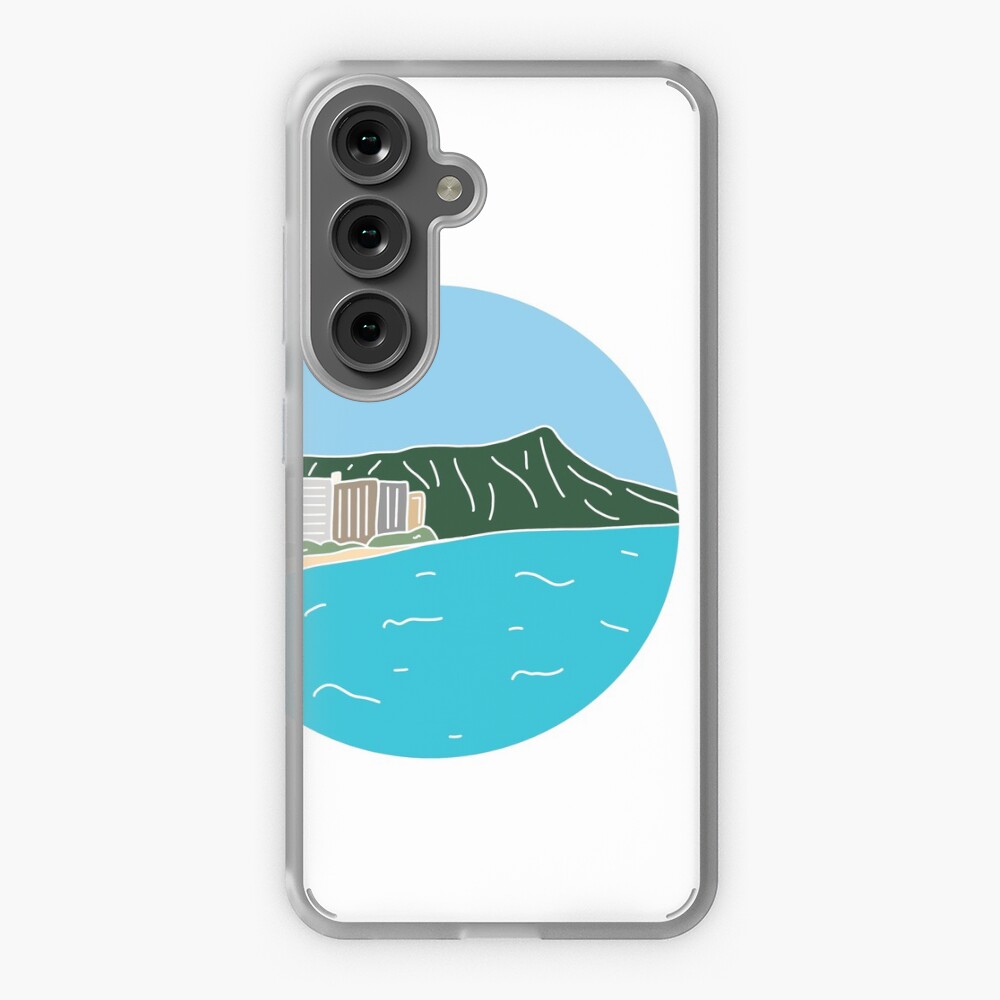 "Waikiki Beach & Diamond Head Sticker" Sticker for Sale by karaakemi ...