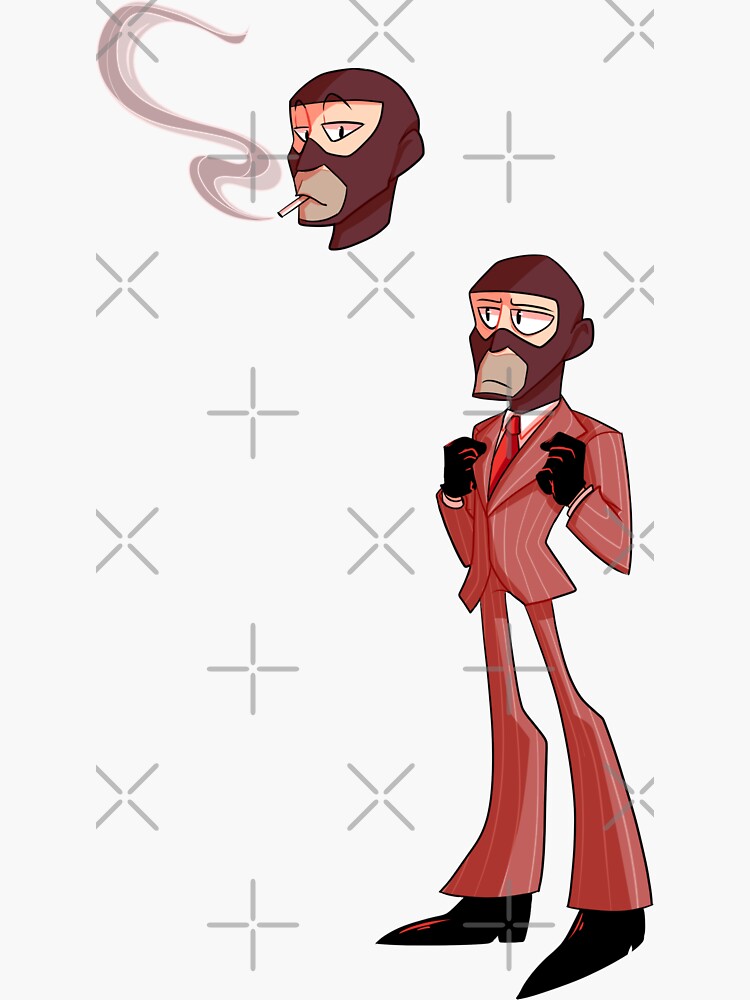 "Red Team Spy Tf2 " Sticker for Sale by GloomyBloomy | Redbubble