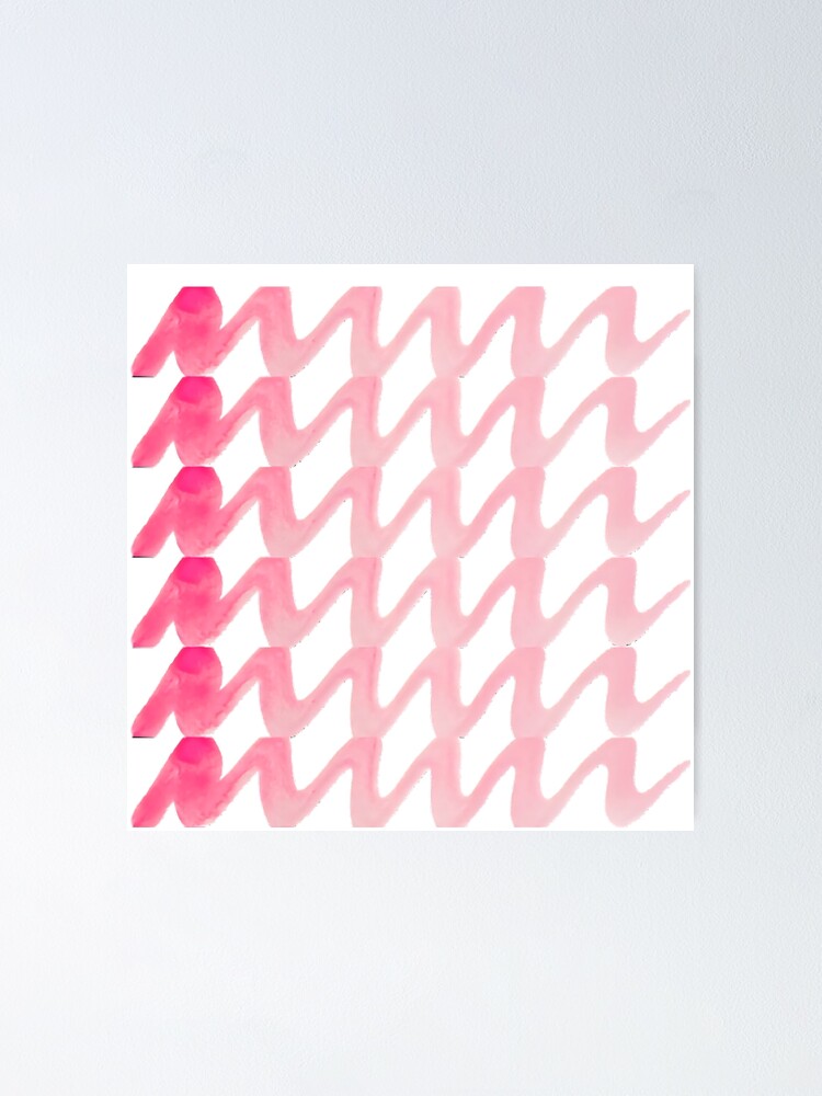 "Pink wave pattern " Poster by Figureme | Redbubble