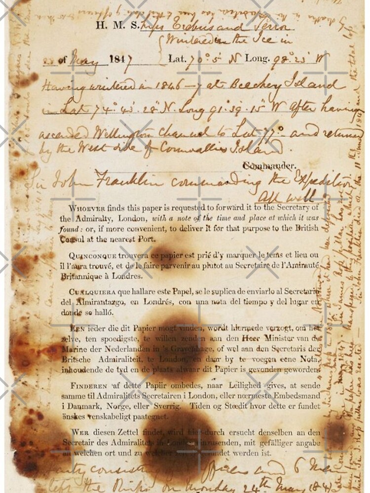 "Victory Point Note (Franklin Expedition)" iPhone Case for Sale by ...