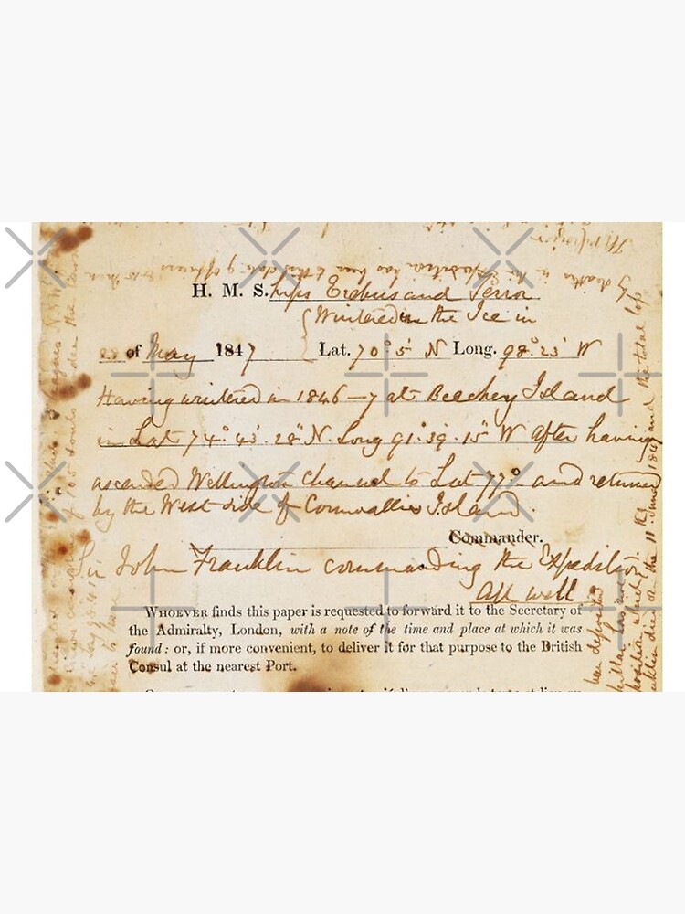 "Victory Point Note (Franklin Expedition)" Mask by downeymore | Redbubble