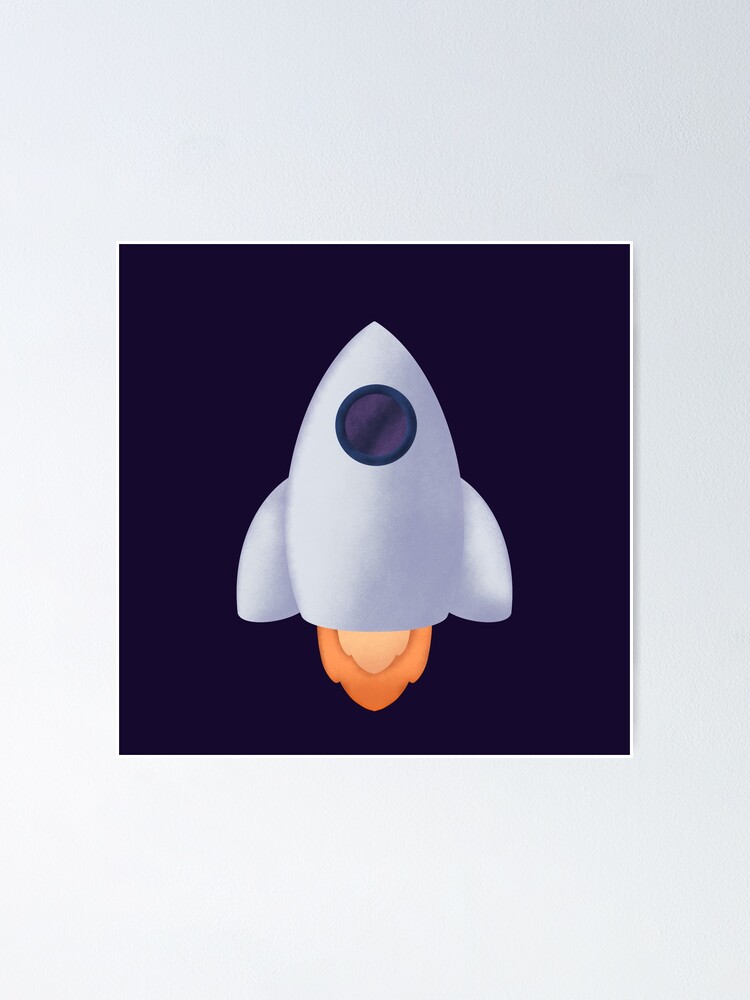 "Cute Lil' Rocket Ship " Poster for Sale by Beaus-Prints | Redbubble