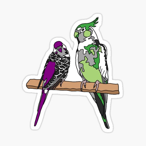 "Ace & Aro Pride Birds" Sticker for Sale by AdoraBirdArt | Redbubble