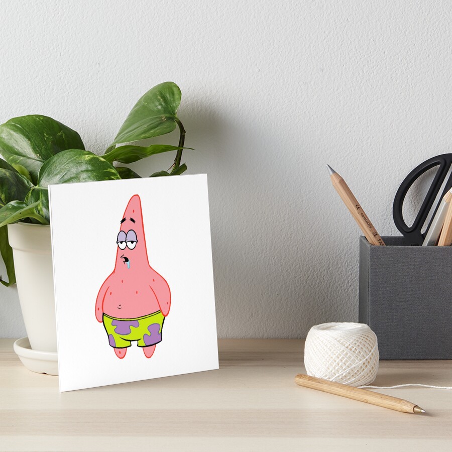 "Patrick drooling meme caption " Art Board Print for Sale by Grace-Cop ...