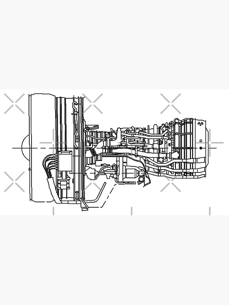 "General Electric CF6-80C2B In Black Version" Poster for Sale by ...