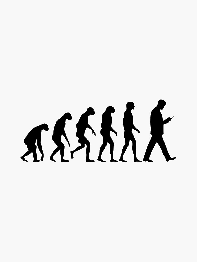 "Human Evolution" Sticker for Sale by franciscouva | Redbubble