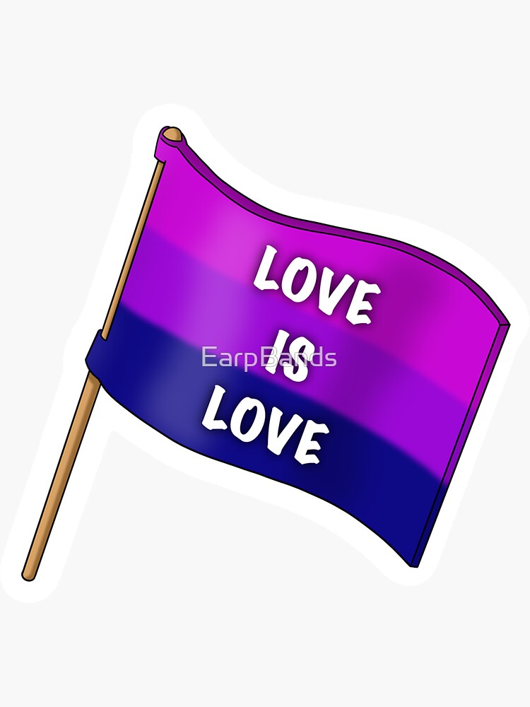 "Bisexual Love is Love Pride Flag" Sticker by EarpBands | Redbubble