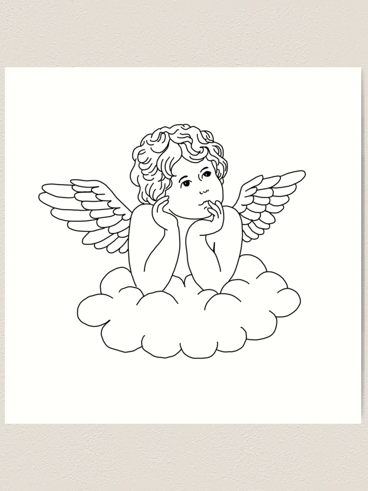 Simple Angel Line Drawings