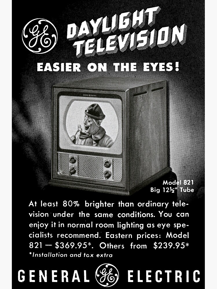 "TV SET - ADVERT" Sticker by ThrowbackAds | Redbubble
