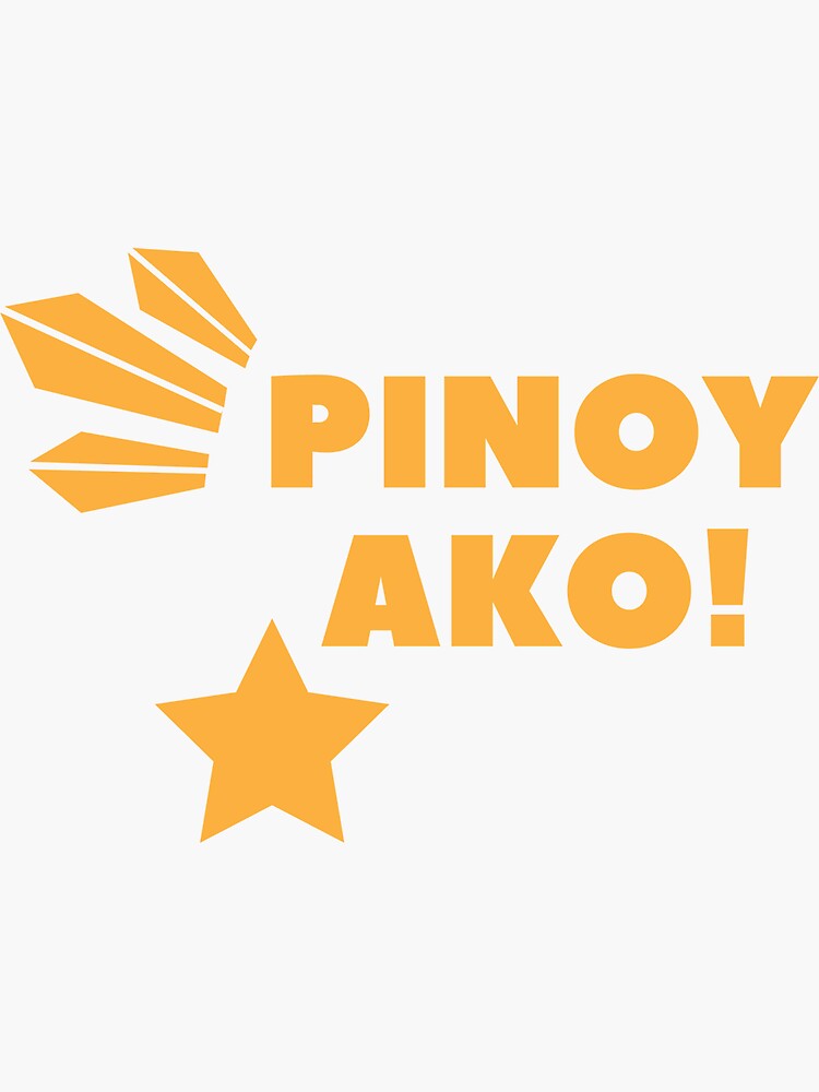 "PINOY AKO! gold" Sticker for Sale by Filmerch | Redbubble