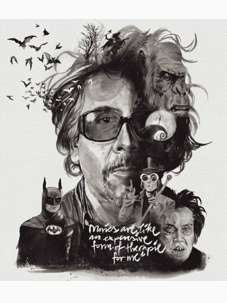 "Tim Burton logo" T-shirt for Sale by SkeletrinoNero | Redbubble | tim ...