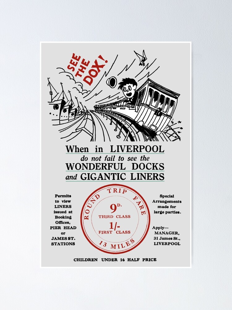 "LIVERPOOL DOCKS - TOURIST ADVERT" Poster for Sale by ThrowbackAds ...