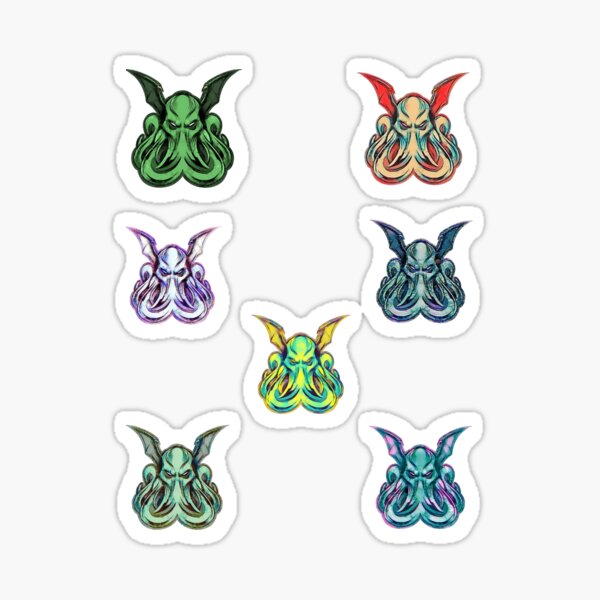 "Cthulhu color pack" Sticker for Sale by sid1497 | Redbubble