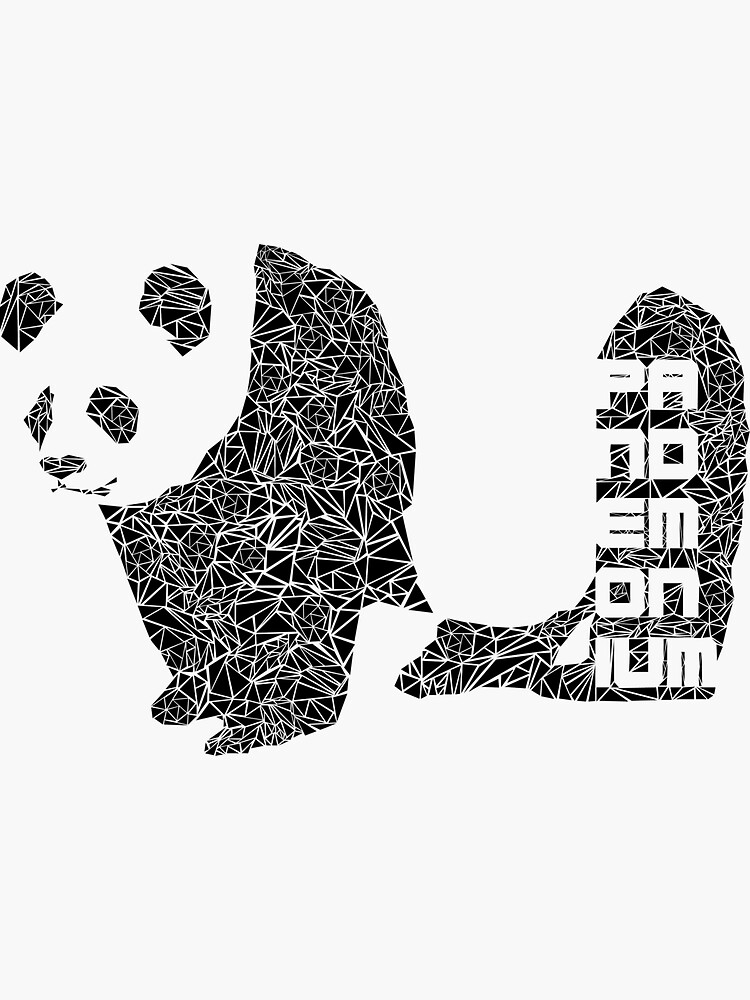"Panda Pandemonium" Sticker by DLP-00 | Redbubble