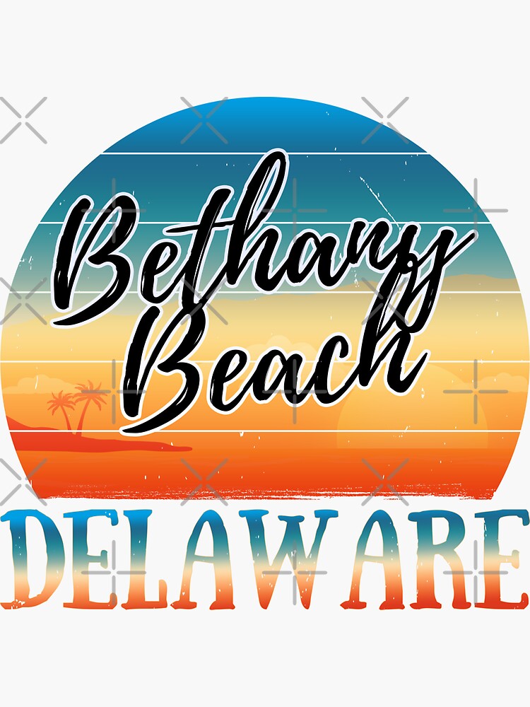 "Bethany Beach Delaware (Vintage Retro Style • Distressed Grunge Look ...