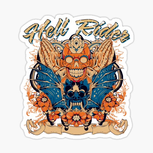 "Hell Riders" Sticker for Sale by Illustratedbant | Redbubble