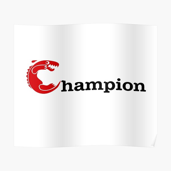 "Champion Logo Sticker" Poster for Sale by YASSMEEN56 | Redbubble