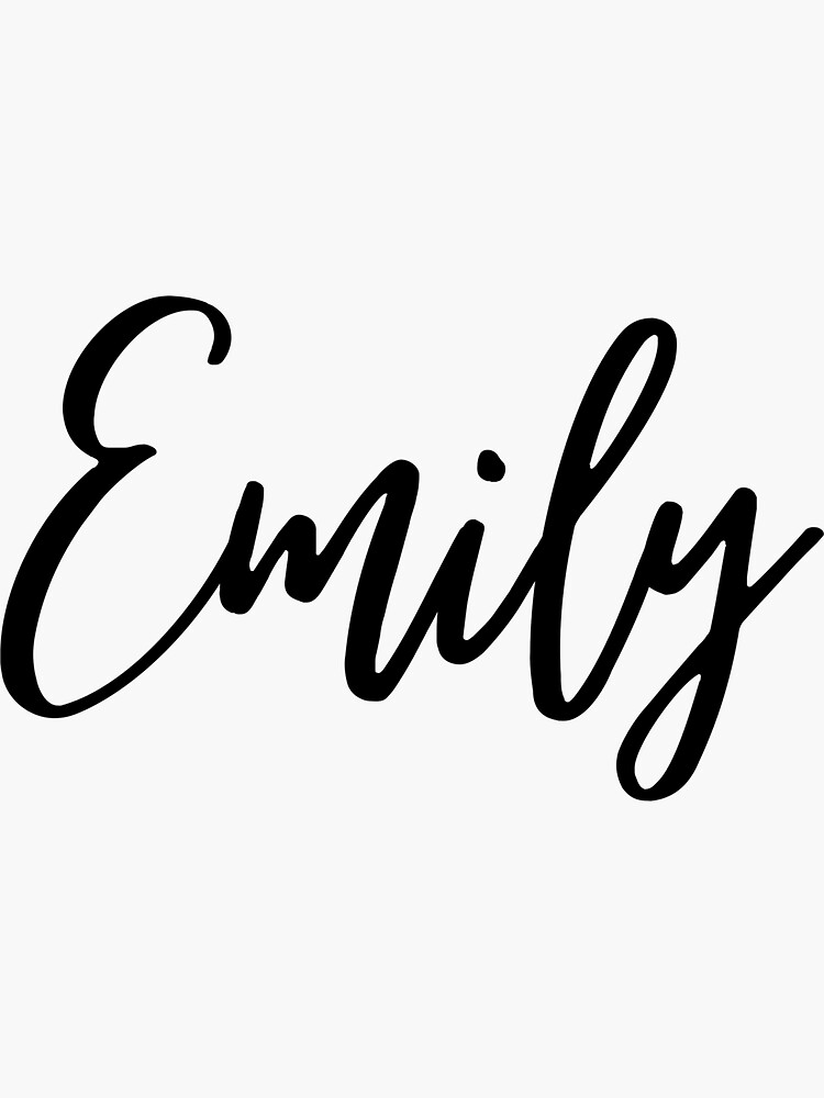"Emily - name" Sticker for Sale by R7210 | Redbubble