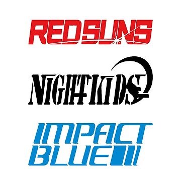 "Initial D 3 stickers, RedSuns NightKids Impact Blue" Sticker by ...