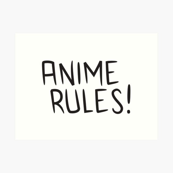 Anime Text Art Prints | Redbubble