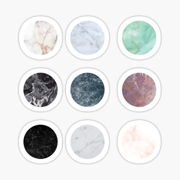 "Round Marble Shapes , AW2020/2021 Trend Nature - 3" Sticker for Sale ...