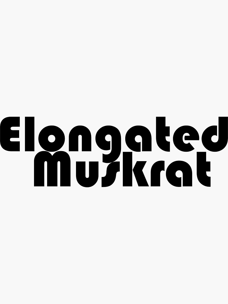 "Elongated Muskrat" Sticker by GAndersson | Redbubble