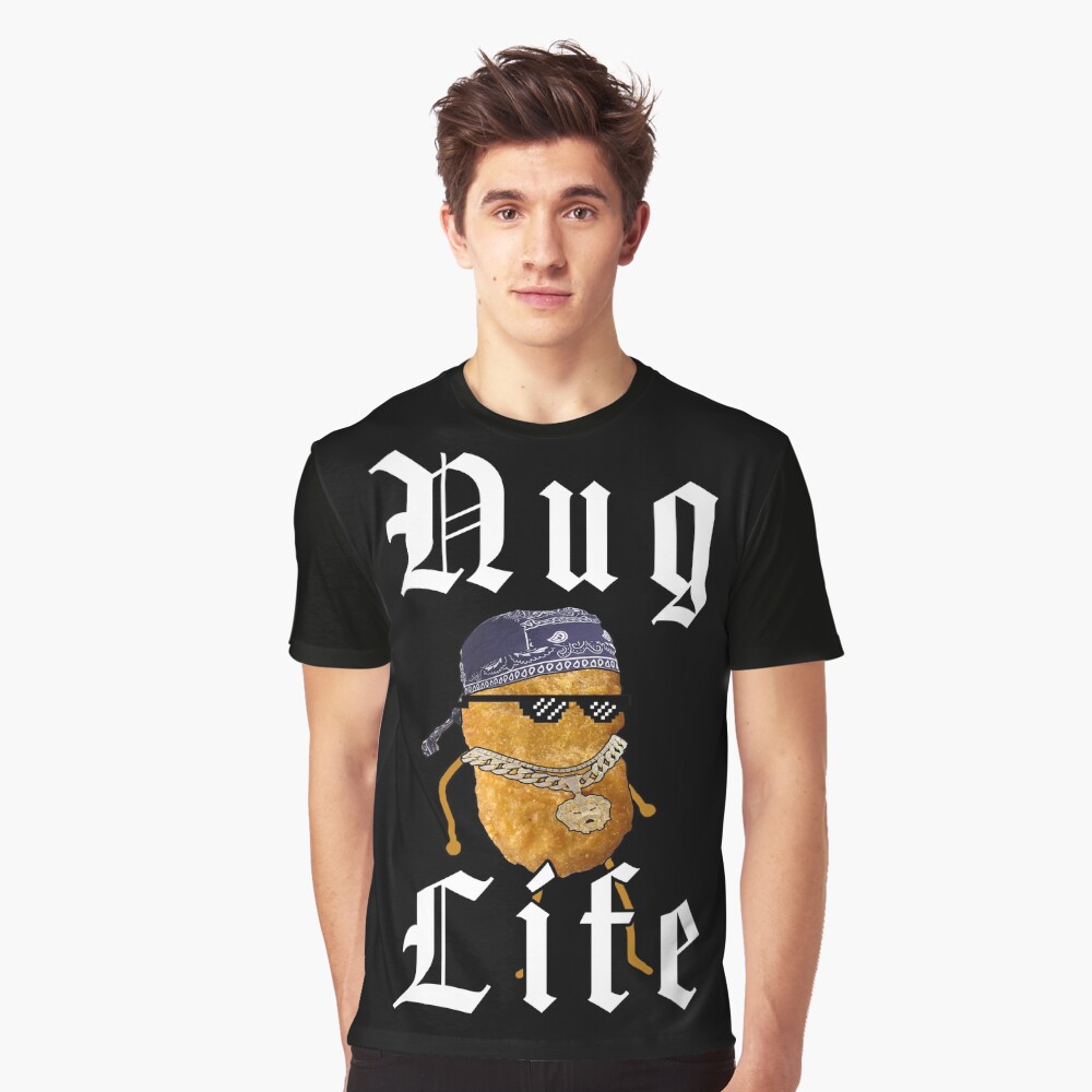 "Nug Life Gangster Chicken Nugget" Sticker for Sale by AllLeftSides42 ...