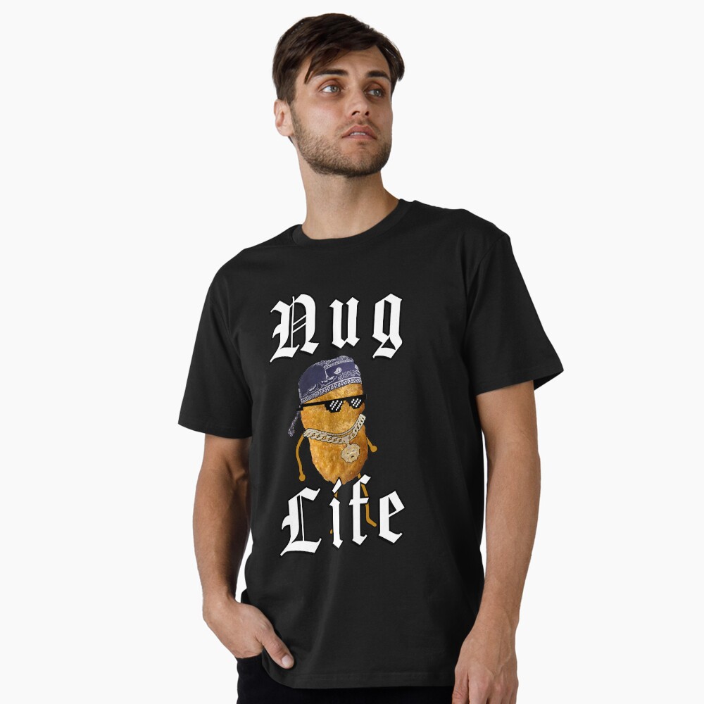 "Nug Life Gangster Chicken Nugget" Sticker for Sale by AllLeftSides42 ...