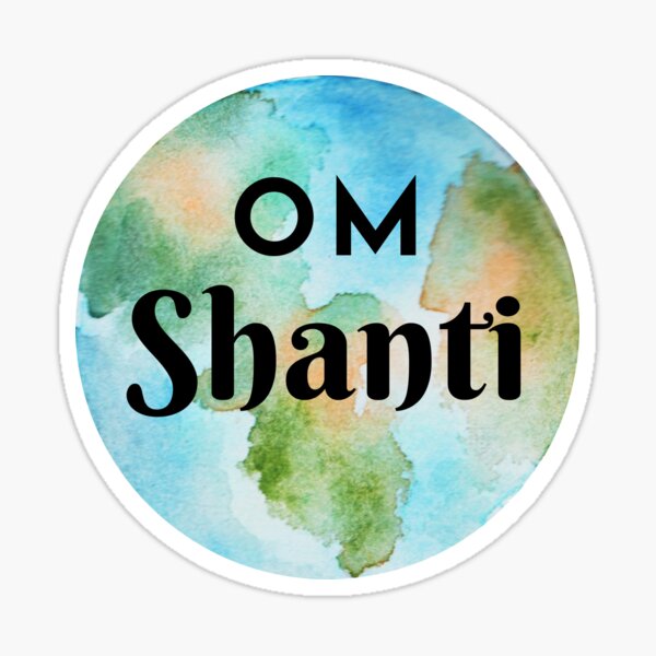 "OM Shanti" Sticker by VastraArt | Redbubble
